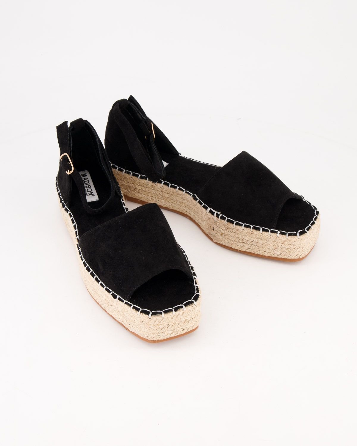 Charlize Ankle Strap Wedge (Black)