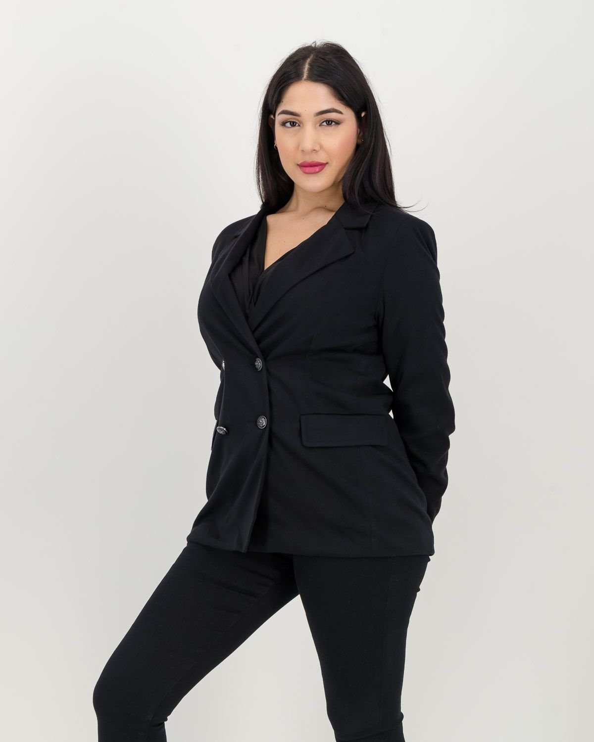 Double Breasted Blazer (Black)