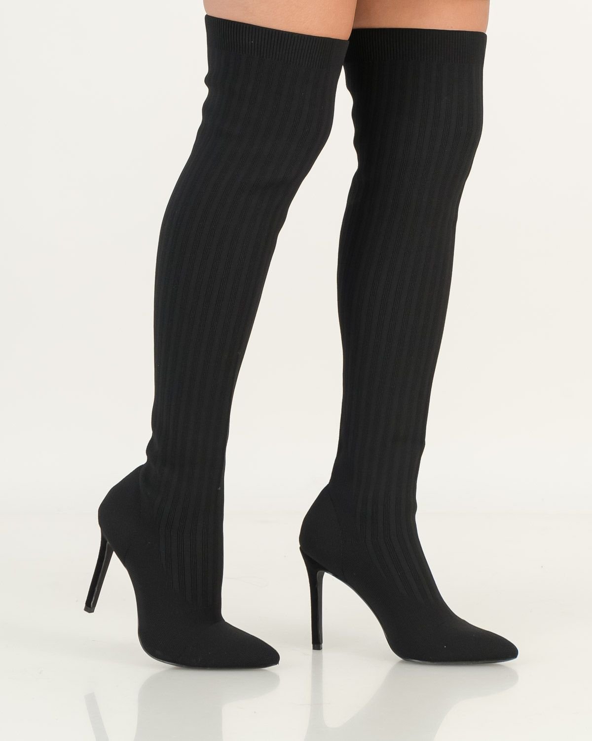 Jerski Stiletto High Boots (Black)