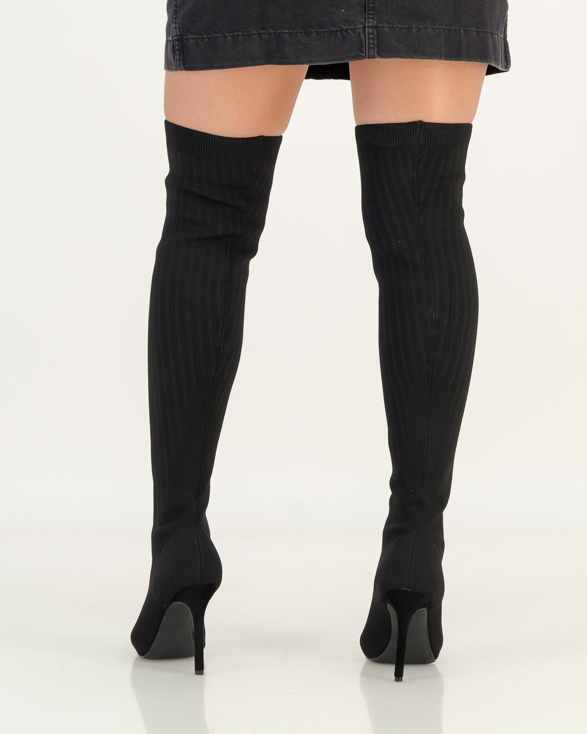 Jerski Stiletto High Boots (Black)