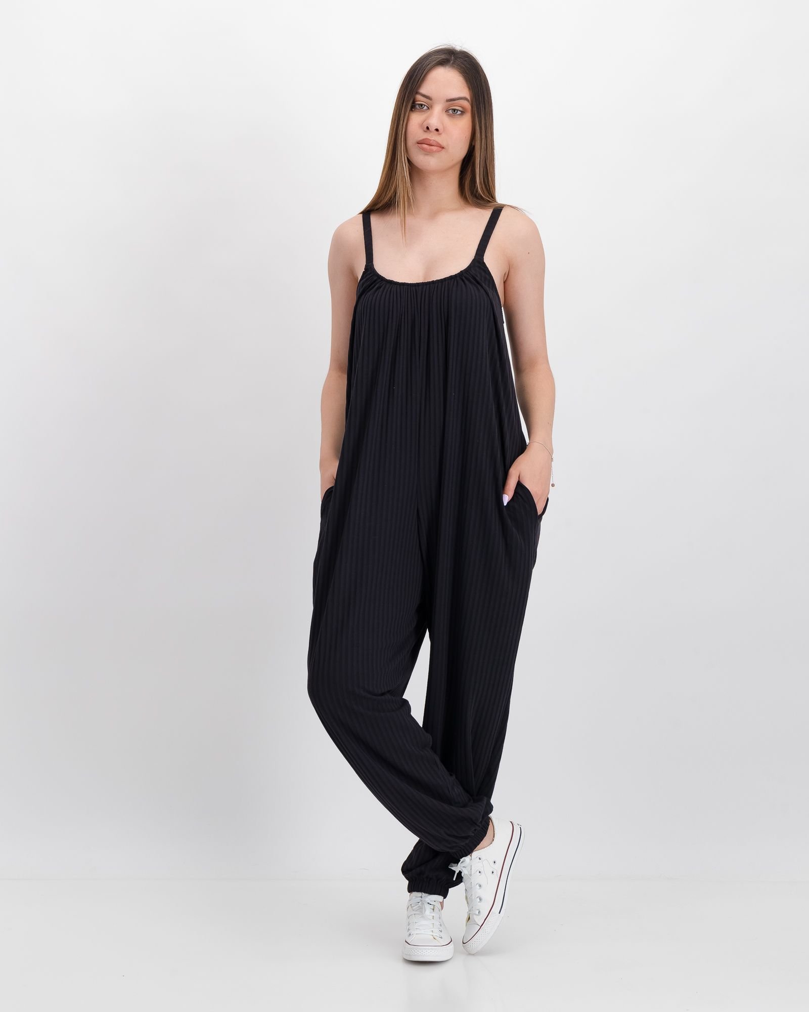 Rib Jumpsuit (Charcoal)